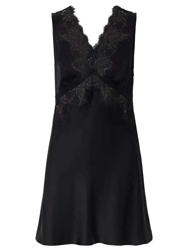 Rixo Rhegan Lace-trimmed Crepe Midi Dress - Black