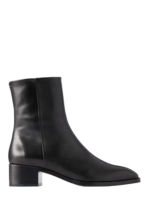 AeydĒ Lee 40 Leather Ankle Boots - Black