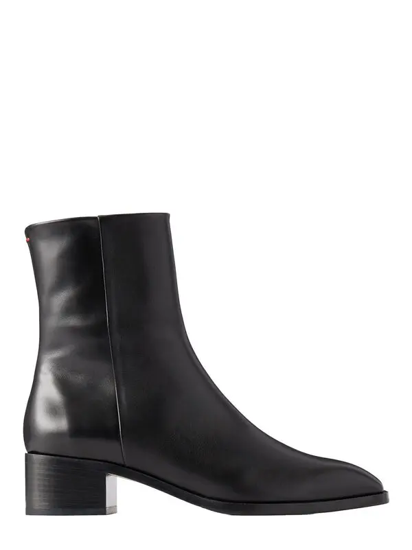 AeydĒ Lee Leather Ankle Boots - Black
