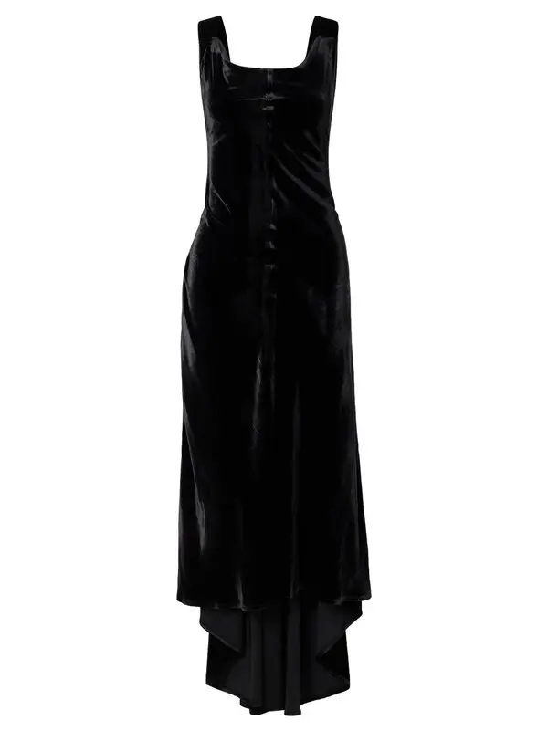 Le Kasha Gritti Velvet Maxi Dress - Black