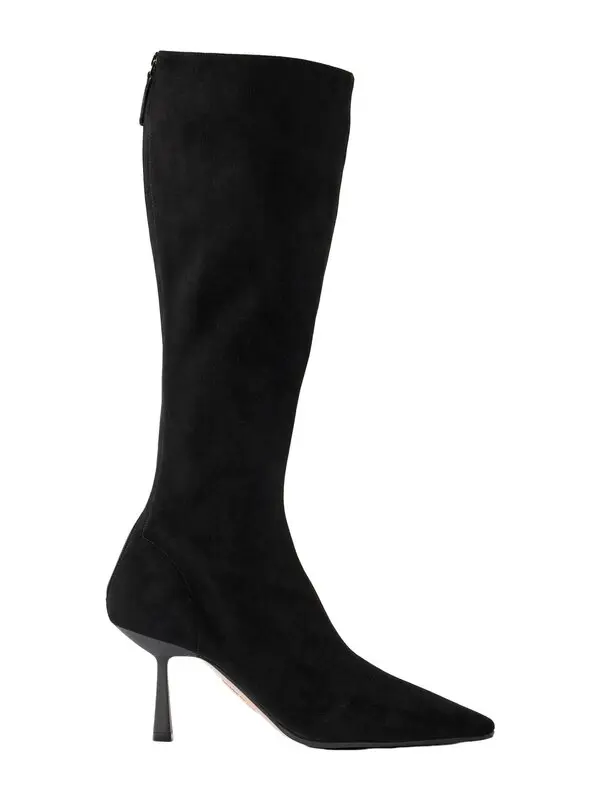 AQUAZZURA Sentier 75 Suede Knee-boots - Black