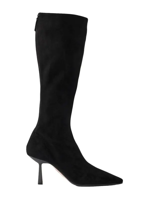 AQUAZZURA Sentier 75 Suede Knee-boots - Black