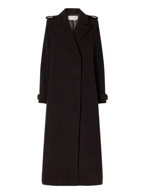 Gabriela Hearst Houstt Double-breasted Cashmere-corduroy Coat - Chocolate