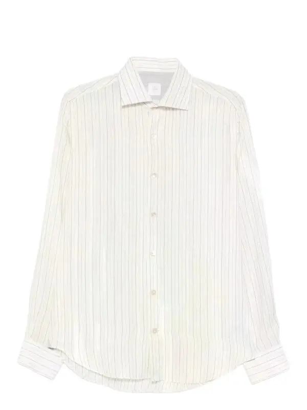 Eleventy Stripe Long-sleeve Shirt - Neutrals