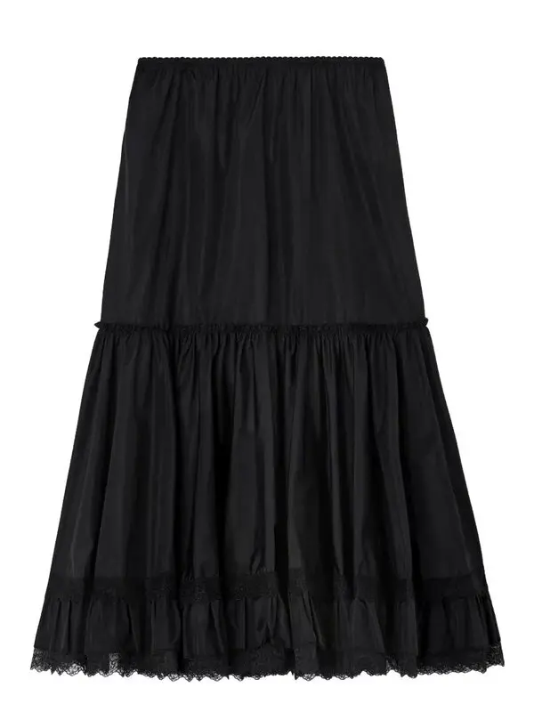 GANNI Skirt In Flyweight Nylon - Black