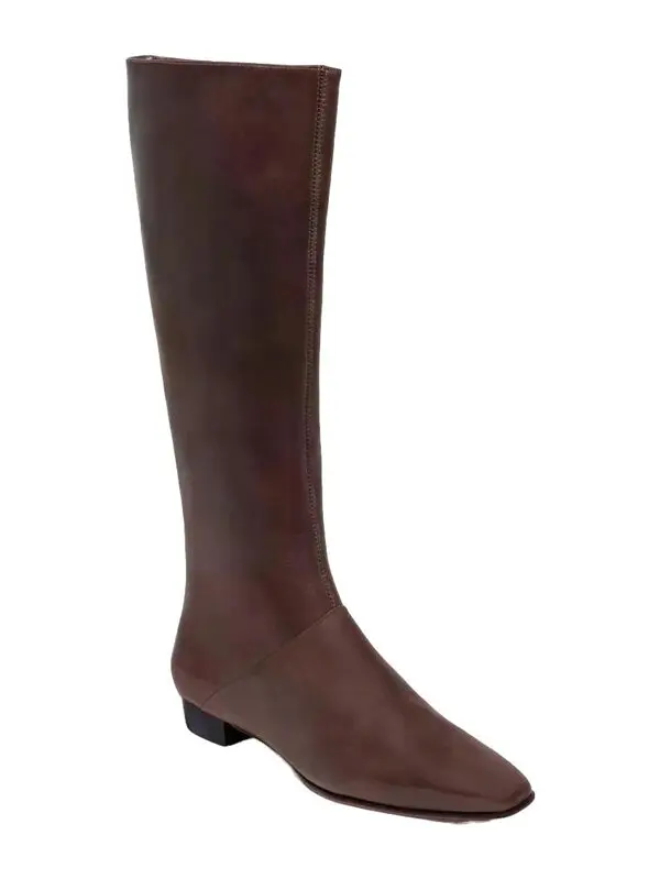 Bernardo Ramona Pointed-toe Leather Knee-high Boots - Brown