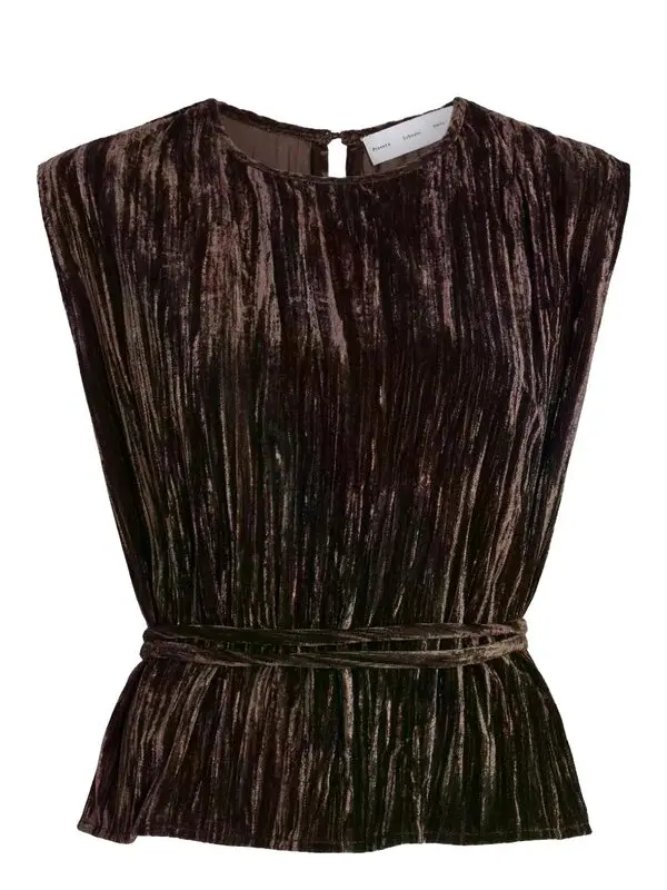Proenza Schouler White Label Lyra Sleeveless Blouse - Brown