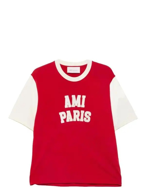 AMI Paris Logo Print T-shirt - Red