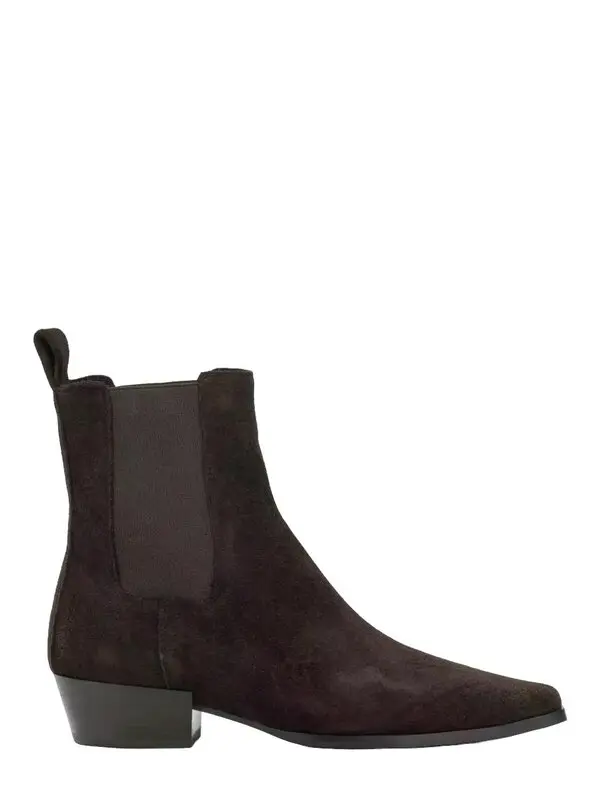 STRATEGIA SHOES Suede Chelsea Boots - Brown
