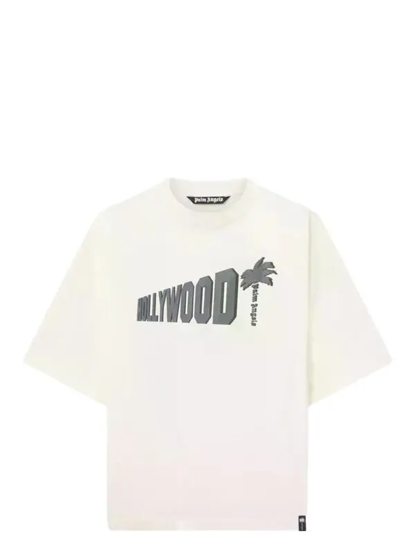 Palm Angels Sunset Blvd Graphic-print T-shirt - Neutrals