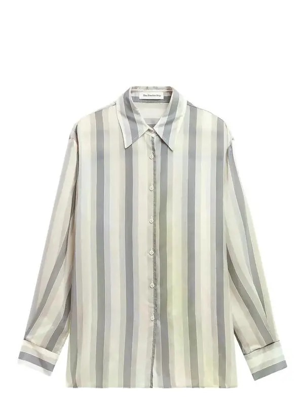 THE FRANKIE SHOP Peri Striped Long-sleeve Shirt - Neutrals