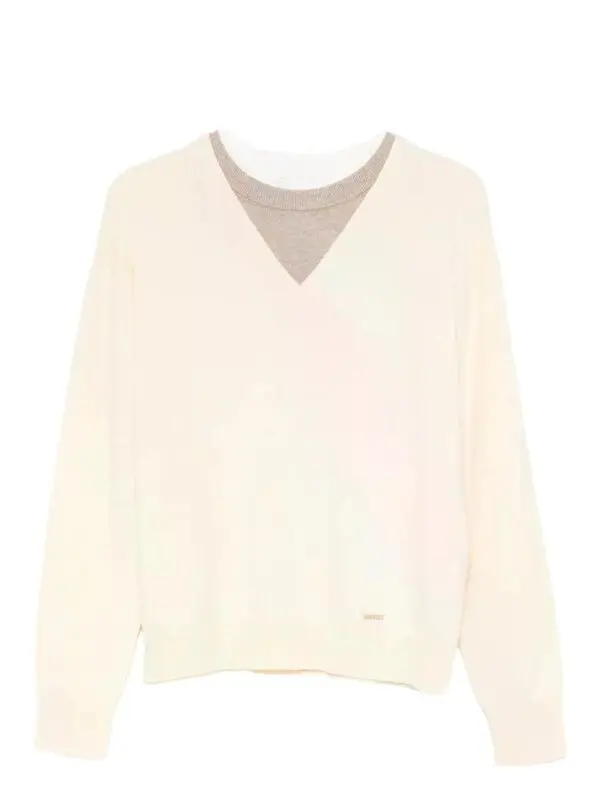 Sandro V-neck Sweater - Neutrals