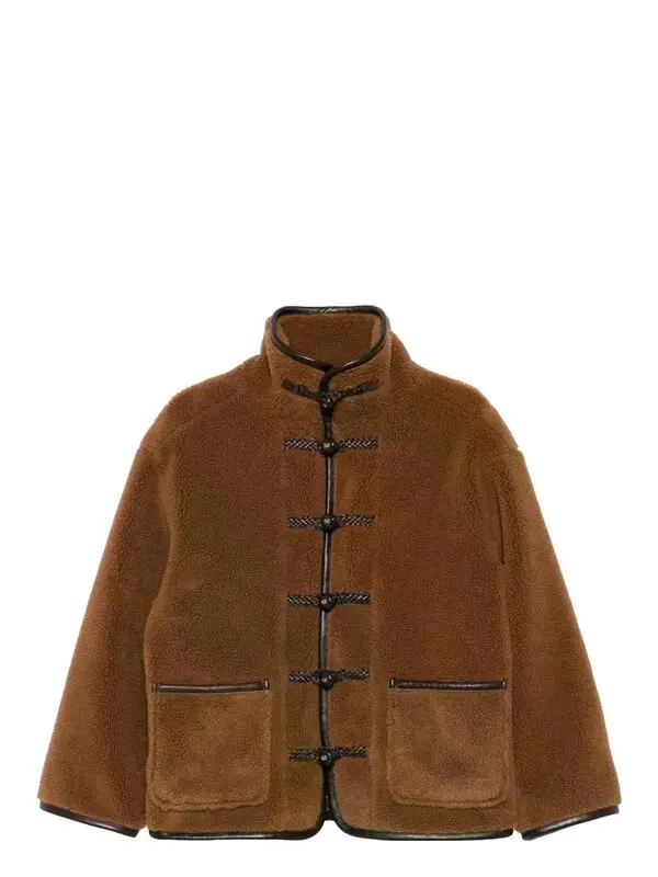 Sandro Faux-fur Toggle-fastening Jacket - Brown