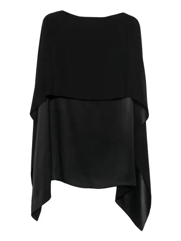 Alberta Ferretti Cropped Cape-style Tunic - Black