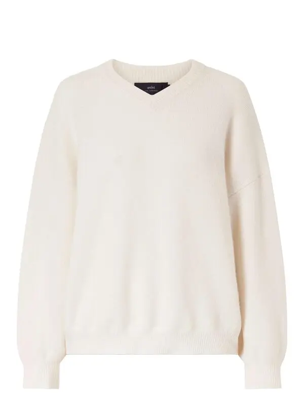 Arch4 Boundary Cashmere Sweater - Ivory