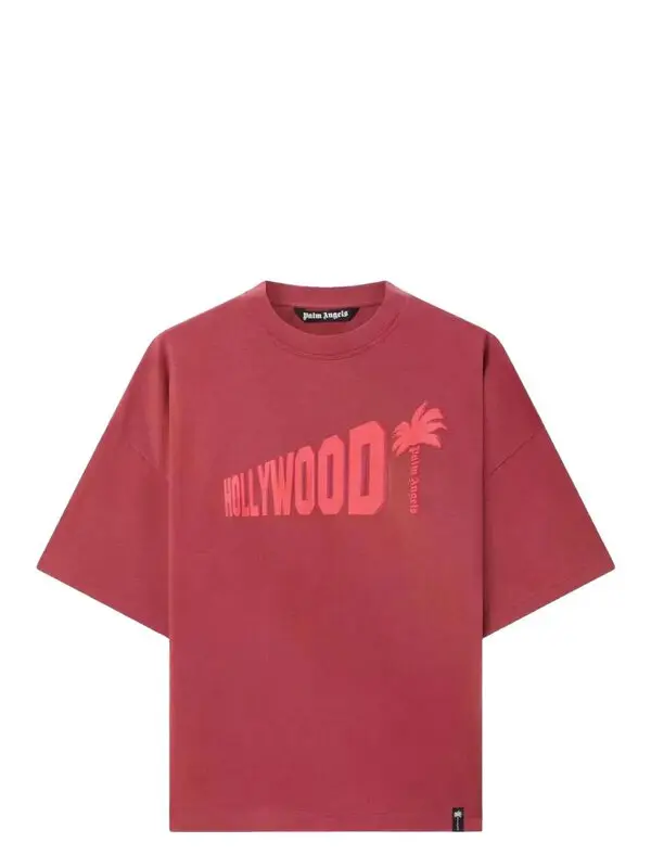 Palm Angels Sunset Blvd Palm Loose T-shirt - Red