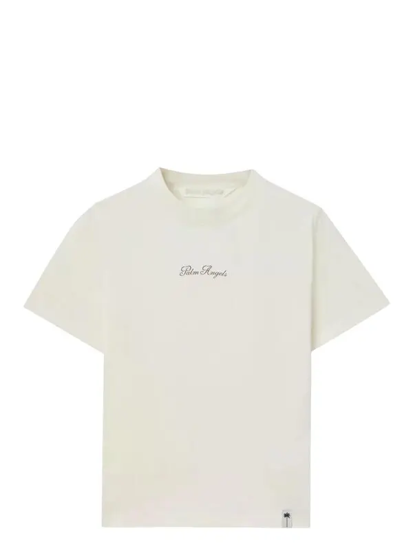 Palm Angels Paradise Logo-print T-shirt - Neutrals