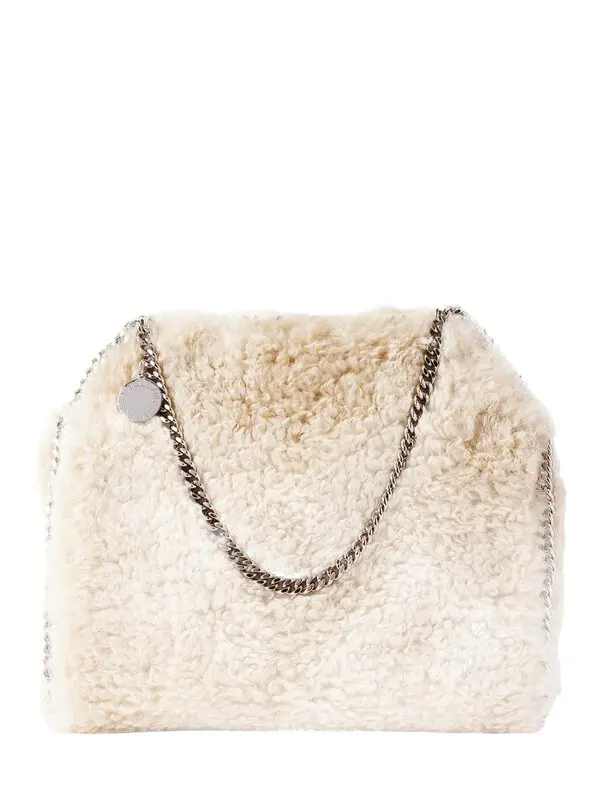 Stella McCartney Falabella Chain-detailed Plush Tote - Neutrals