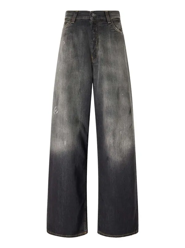 Acne Studios Mid-rise Wide-leg Jeans - Black