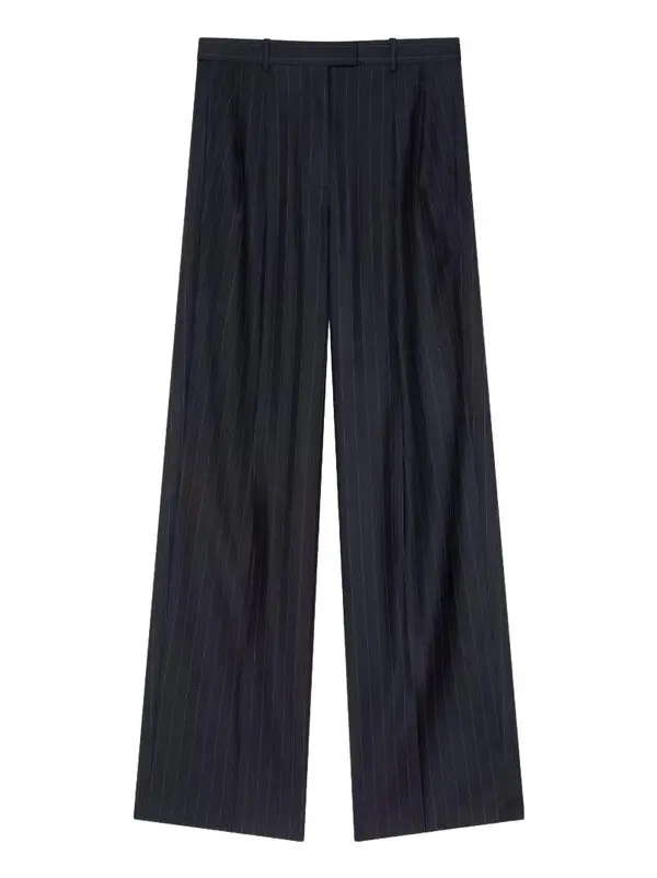 Givenchy Pinstripe-pattern Pleated Trousers - Blue