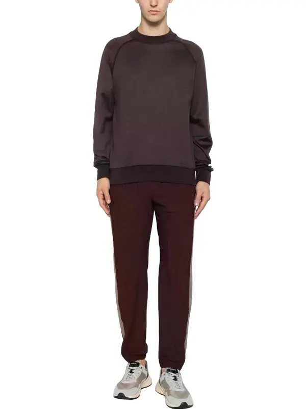 Eleventy Raglan-sleeve Side-stripe Sweatshirt - Red