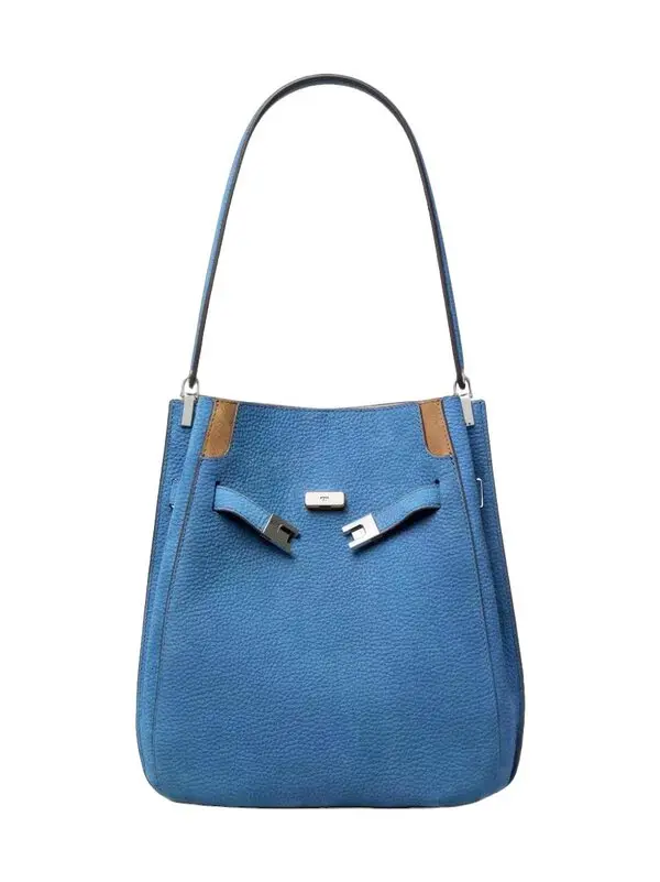 Tory Burch Lee Radziwill Nubuck Bucket Bag - Blue