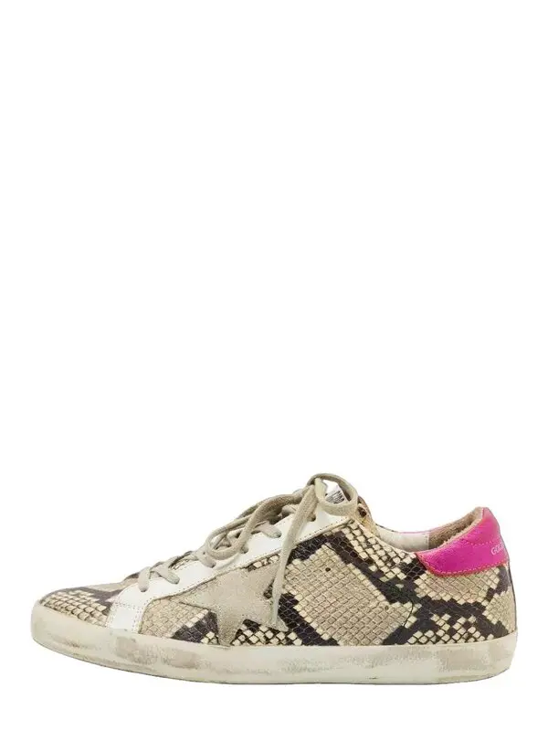 GOLDEN GOOSE Superstar Python-embossed Sneakers - Neutrals
