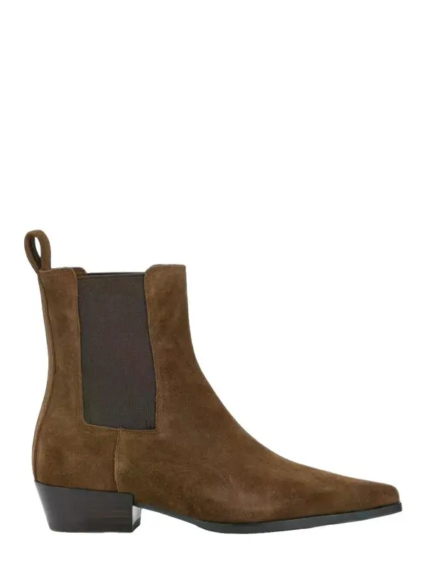 STRATEGIA SHOES Suede Ankle Boots - Brown
