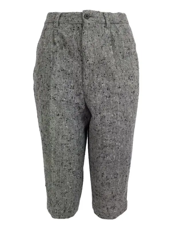 Comme Des Garçons 1990 Fleck Cropped Trousers - Grey