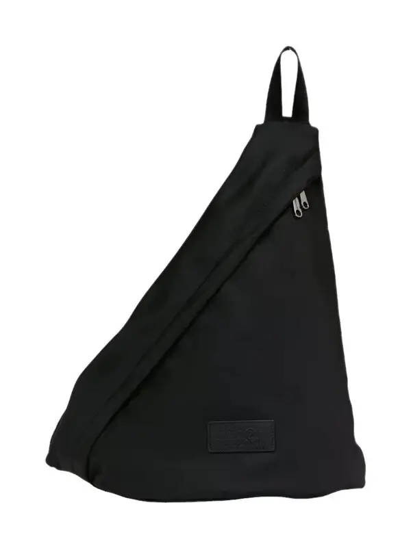 MAISON MARGIELA Logo-patch Triangular Shoulder Bag - Black