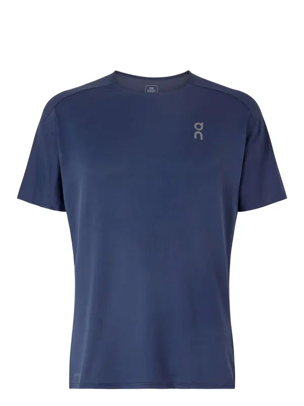 On Performance-t Stretch Recycled Drytec™ And Mesh T-shirt - Navy