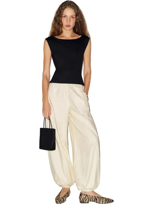 REFORMATION Elina Knit Top - Black