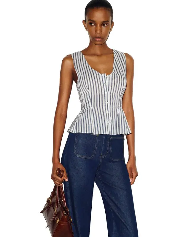 REFORMATION Ella-jane Top - Grey