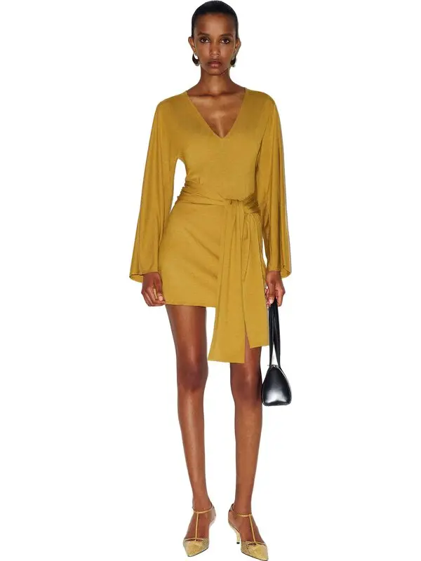 REFORMATION Hadley Knit Dress - Yellow