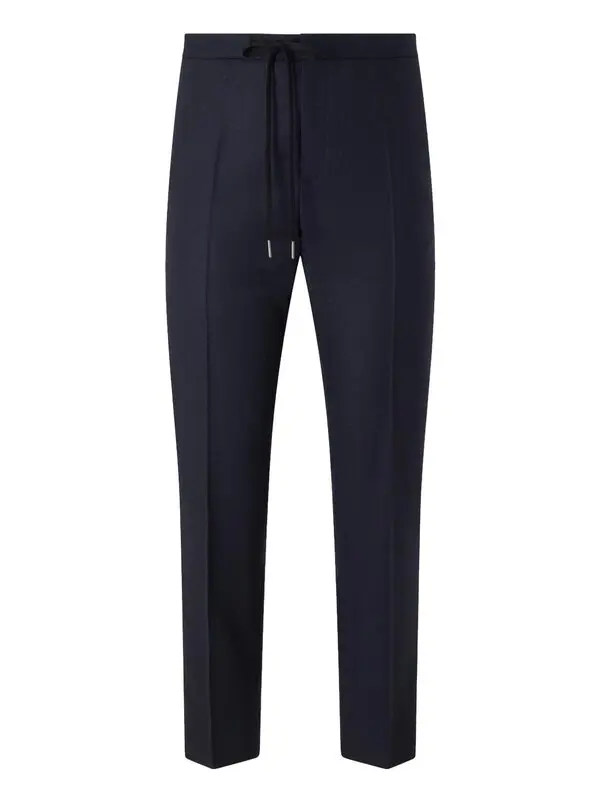 MAISON MARGIELA Straight-leg Virgin Wool Drawstring Trousers - Blue