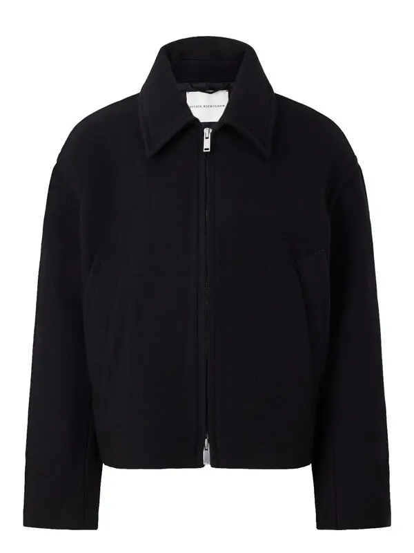 Studio Nicholson Wool And Cashmere-blend Zip-up Blouson Jacket - Black