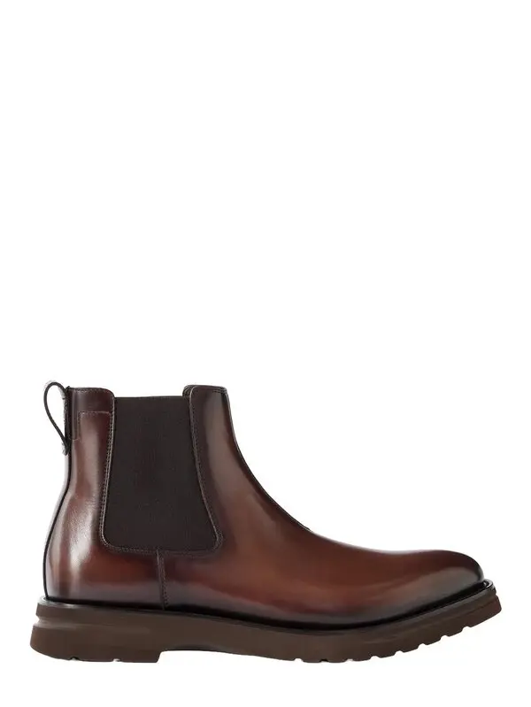 Berluti Alessio Leather Chelsea Boots - Brown