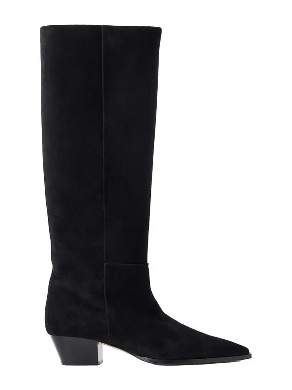 AeydĒ Medea 40 Suede Knee Boots - Black