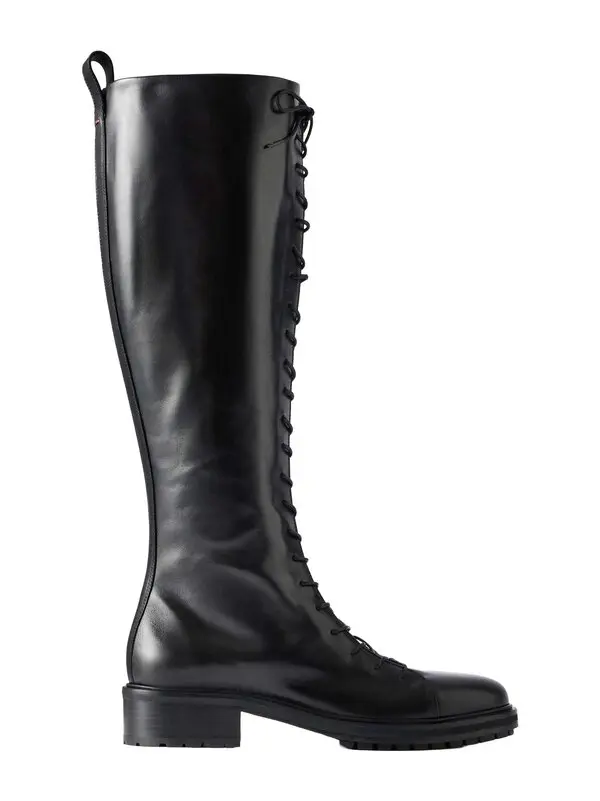 AeydĒ Rikki 45 Leather Knee Boots - Black