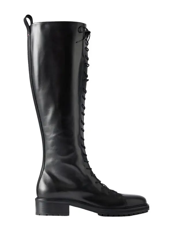 AeydĒ Rikki 45 Leather Knee Boots - Black