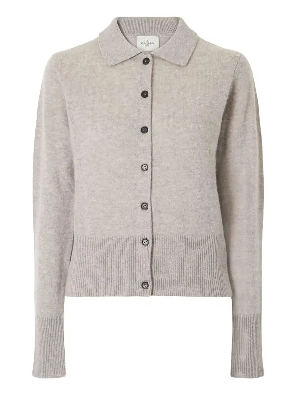 Le Kasha Fraga Ribbed Cashmere Cardigan - Gray