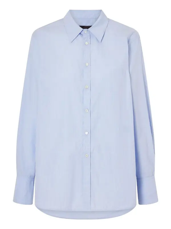 NILI LOTAN Ziggy Cotton Shirt - Blue