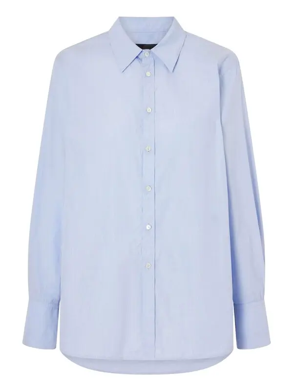 NILI LOTAN Ziggy Cotton Shirt - Light Blue