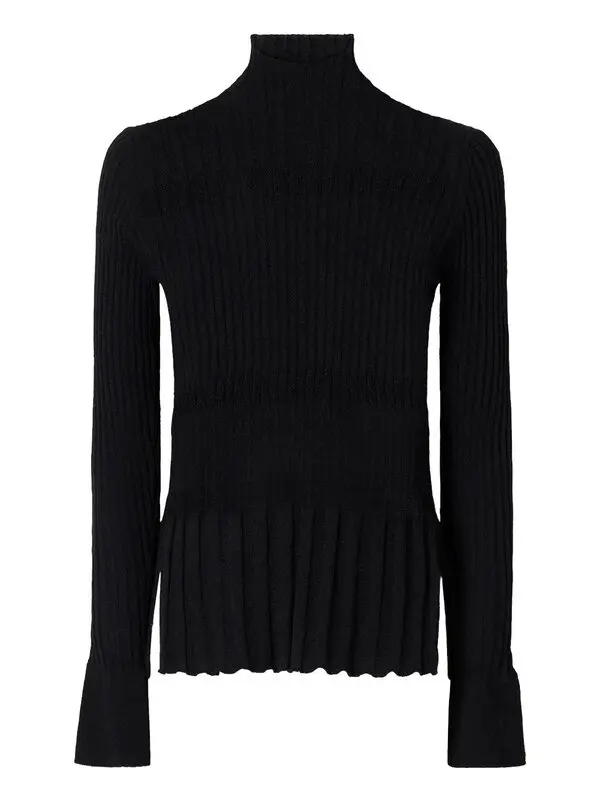Proenza Schouler Rosario Wool-blend Turtleneck Top - Black