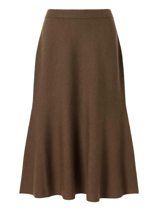 Simkhai Wool Midi Skirt - Brown