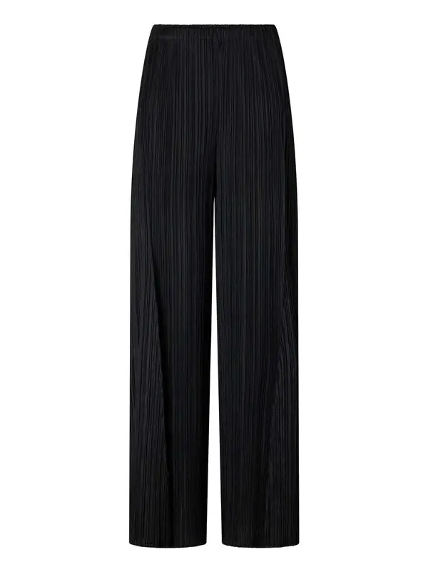 Issey Miyake Bouquet Plissé Wide-leg Pants - Black