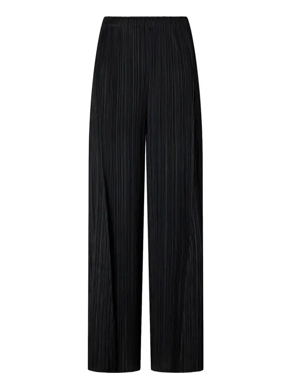 Issey Miyake Bouquet Plissé Wide-leg Pants - Black
