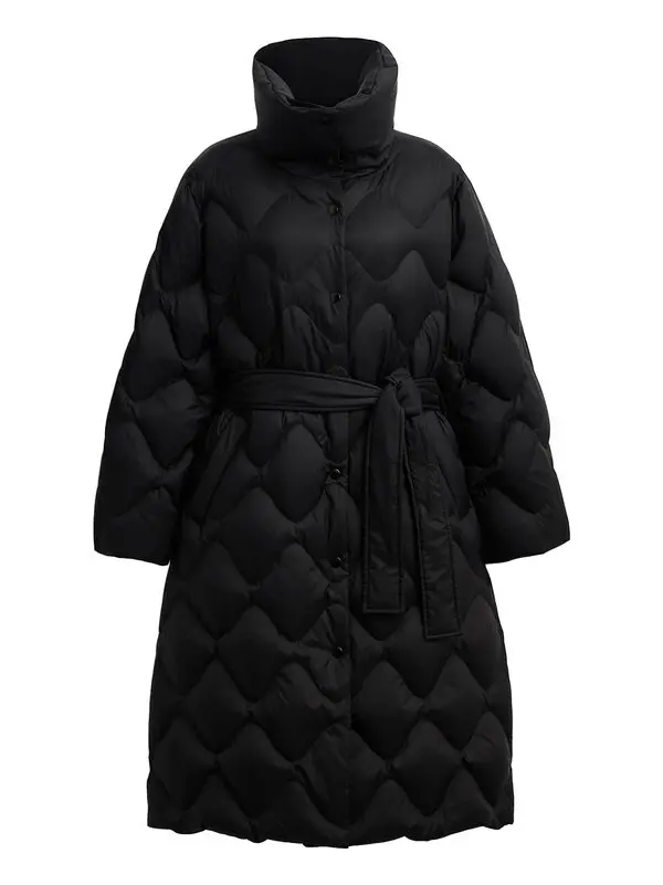 COACH OUTLET Quilted Long Puffer - Black