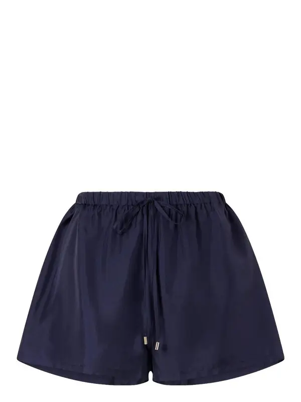 Comme Si Everyday Cami Silk-twill Shorts - Blue