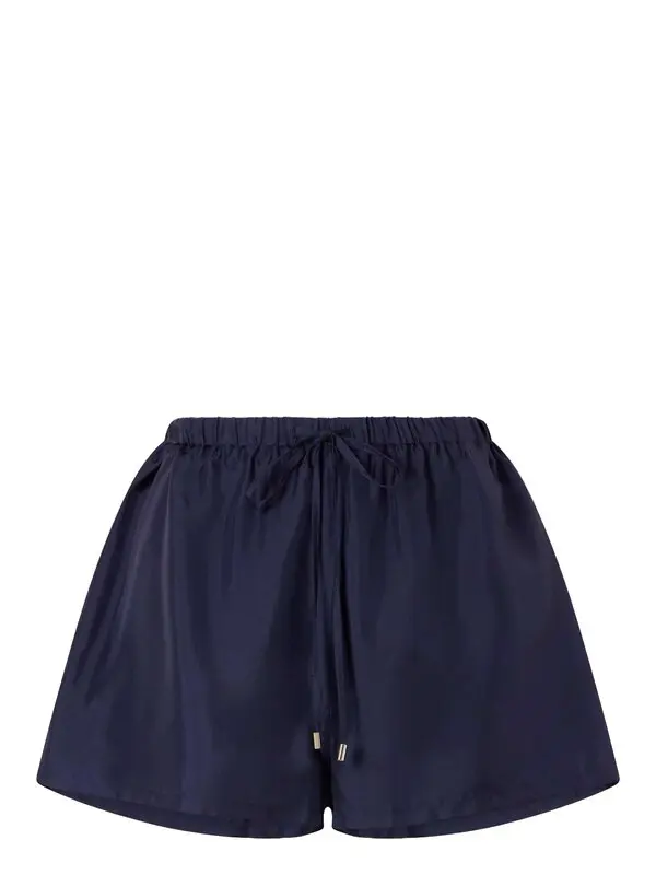 Comme Si Everyday Cami Silk-twill Shorts - Navy